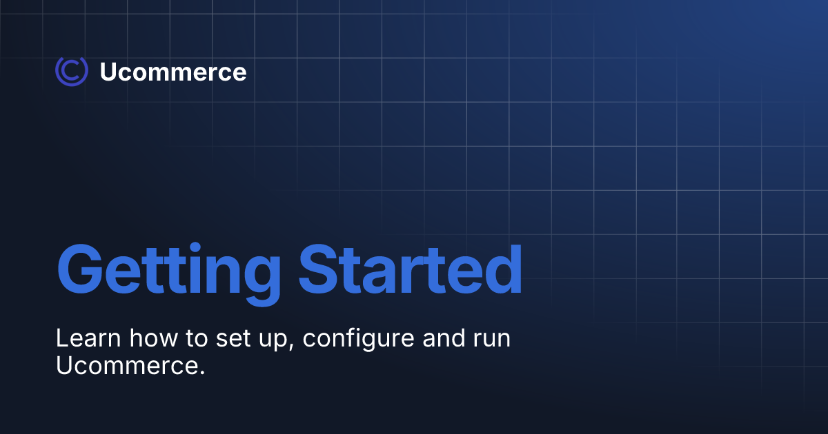 Getting Started | Ucommerce