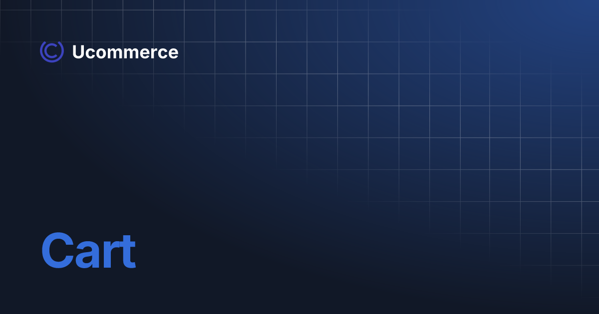 Cart | Ucommerce